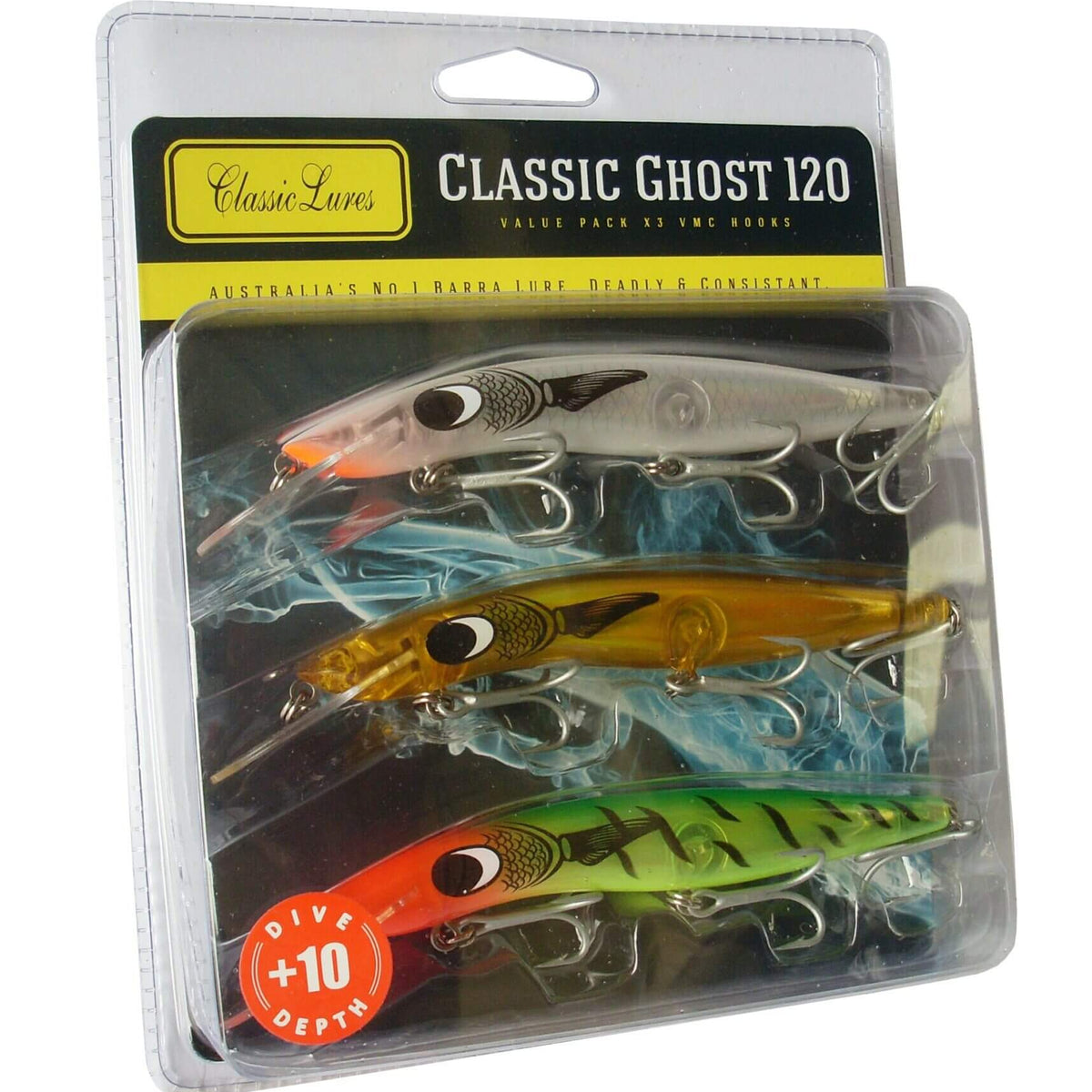 Classic Barra 3 Pack Ghost 120mm +10 Hard Body Lures – Fisho's Tackle World